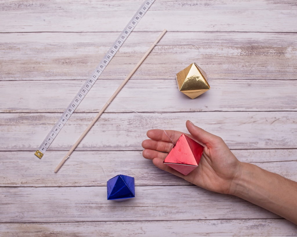 DIY Montessori Octahedron Mobile - Montessori Edited
