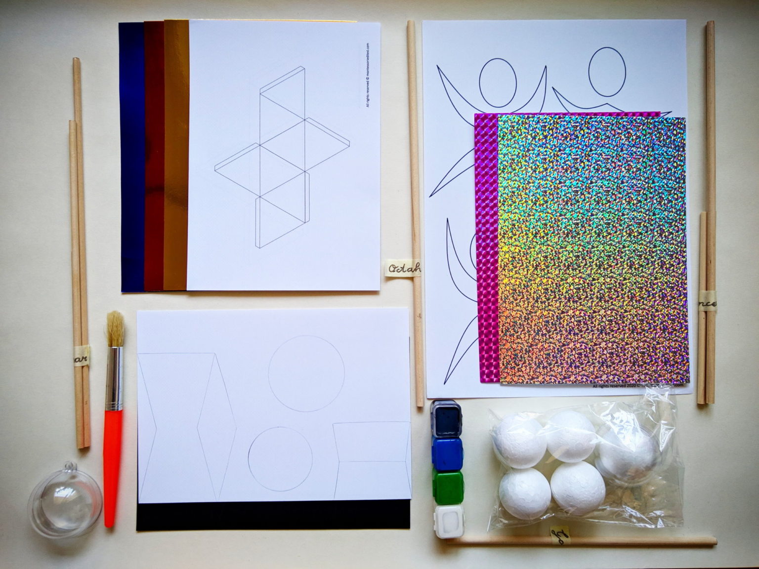 DIY Montessori Mobile Set - Montessori Edited